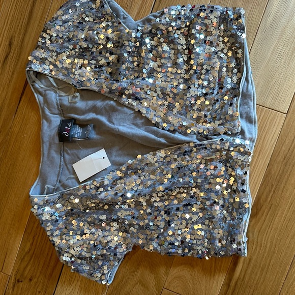 Accessories | Silver Sequin Shrug Bolero Jacket | Poshmark